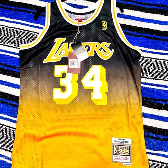 Mitchell & Ness | Shirts | Mitchell Hess Lakers Jersey Shaquille Oneal ...